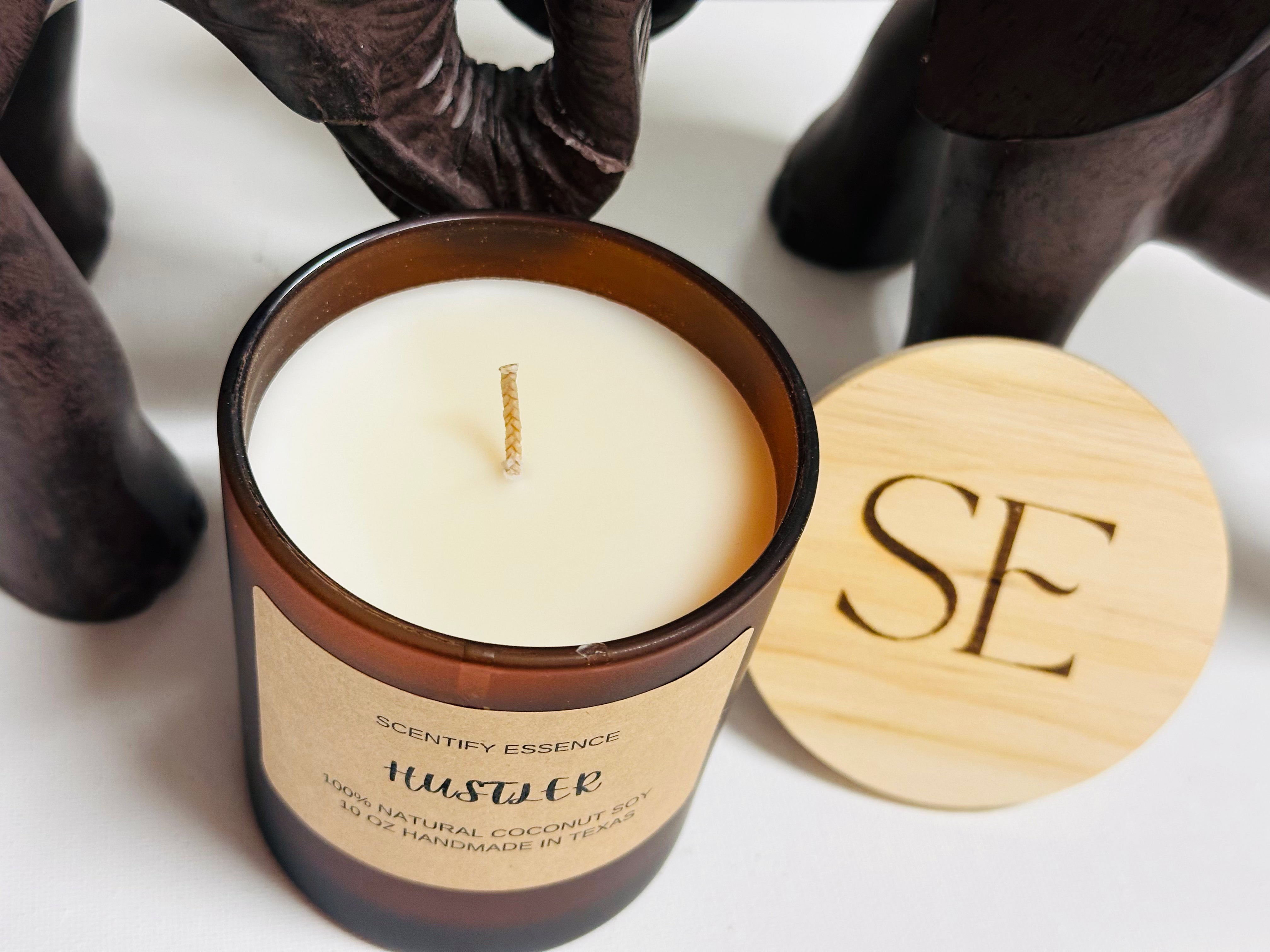 Hustler – Bold Citrus, Oak & Musk Coconut Soy Candle – SCENTIFY ESSENCE